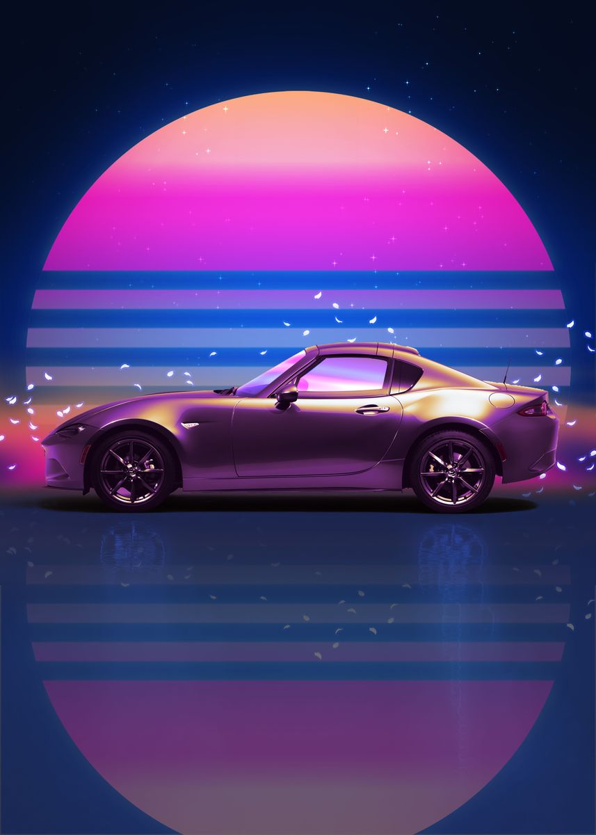 'Mazda MX5 RF' Poster, picture, metal print, paint by Aliigal Artwork ...