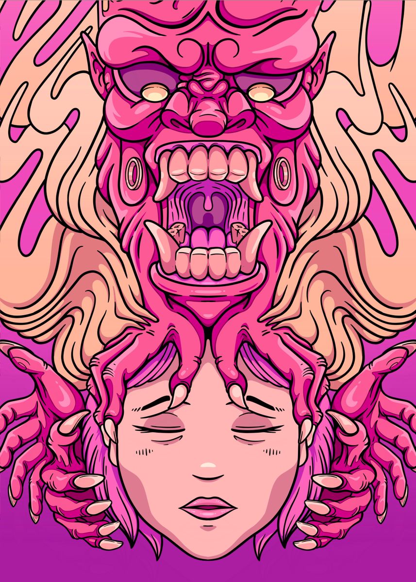 'Baku Devour I' Poster, picture, metal print, paint by Patrik Perk ...