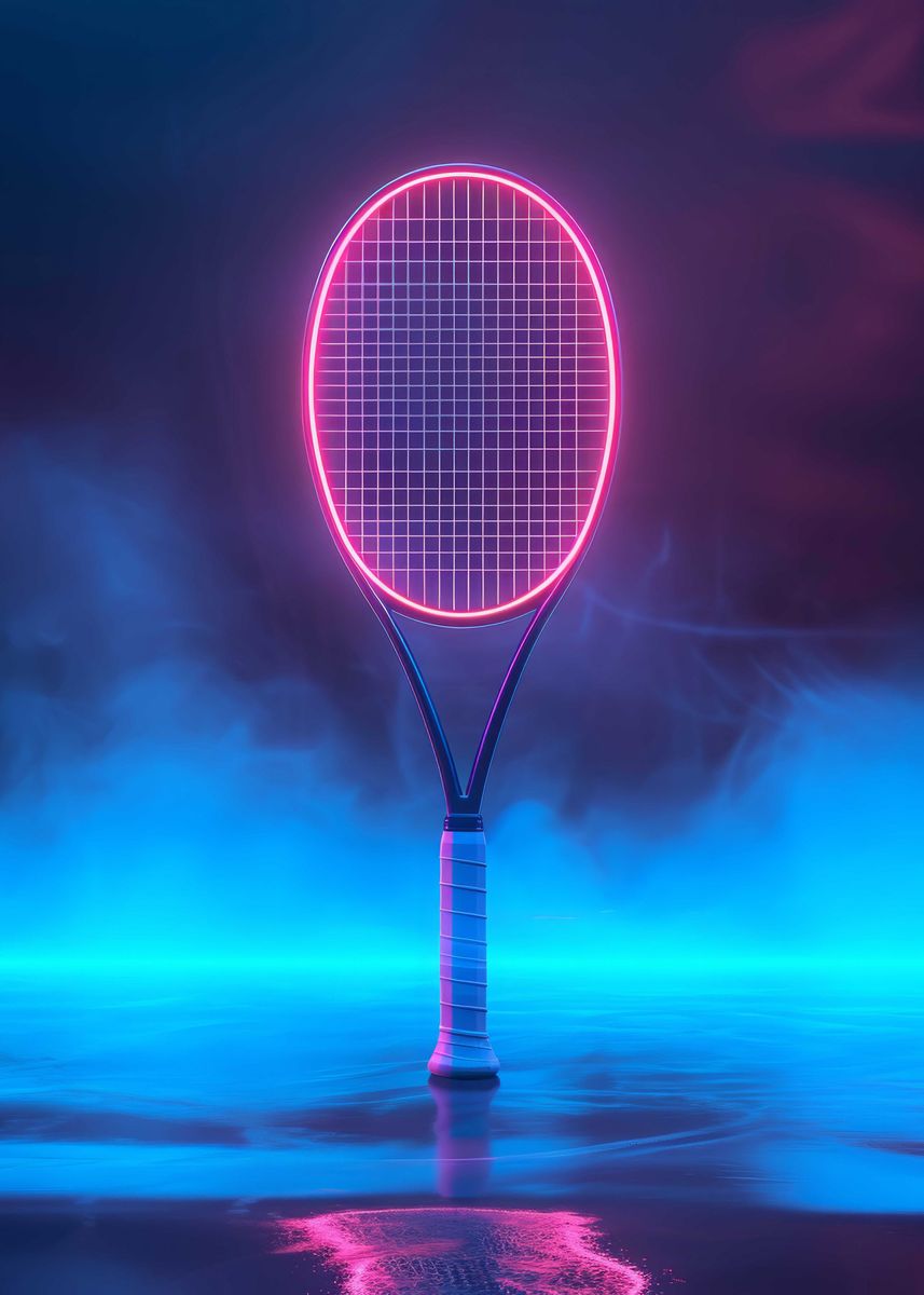 'Aesthetic Tennis Racket' Poster, picture, metal print, paint by Adam ...
