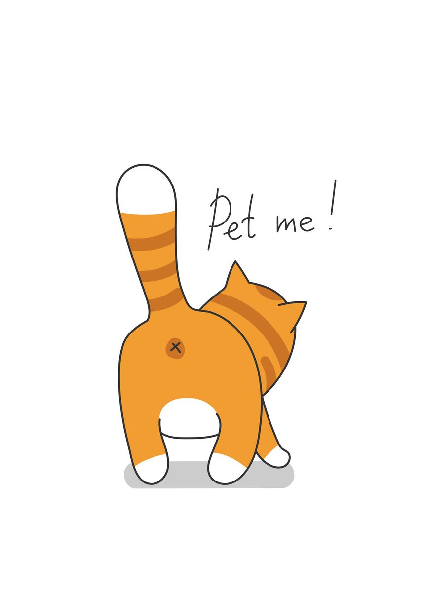 'Polite Cat Meme' Poster, picture, metal print, paint by Sakura Art ...