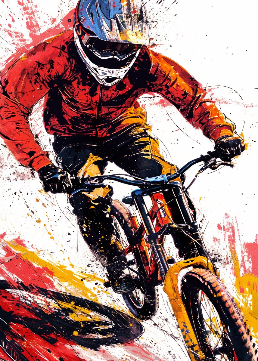 'Cycling Bike sport art' Poster, picture, metal print, paint by JBJart ...