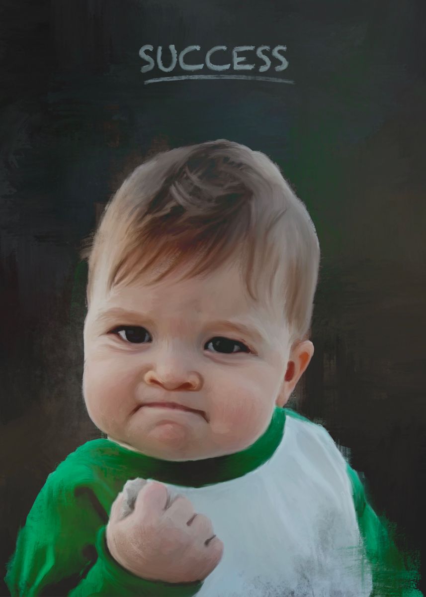 'success kid' Poster, picture, metal print, paint by wise quotes | Displate