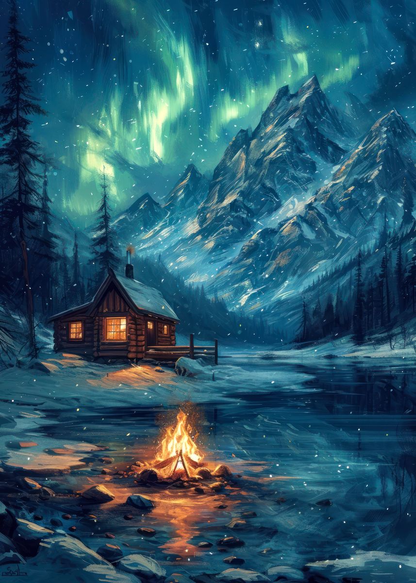 'nordic nature painting' Poster, picture, metal print, paint by Adel S ...