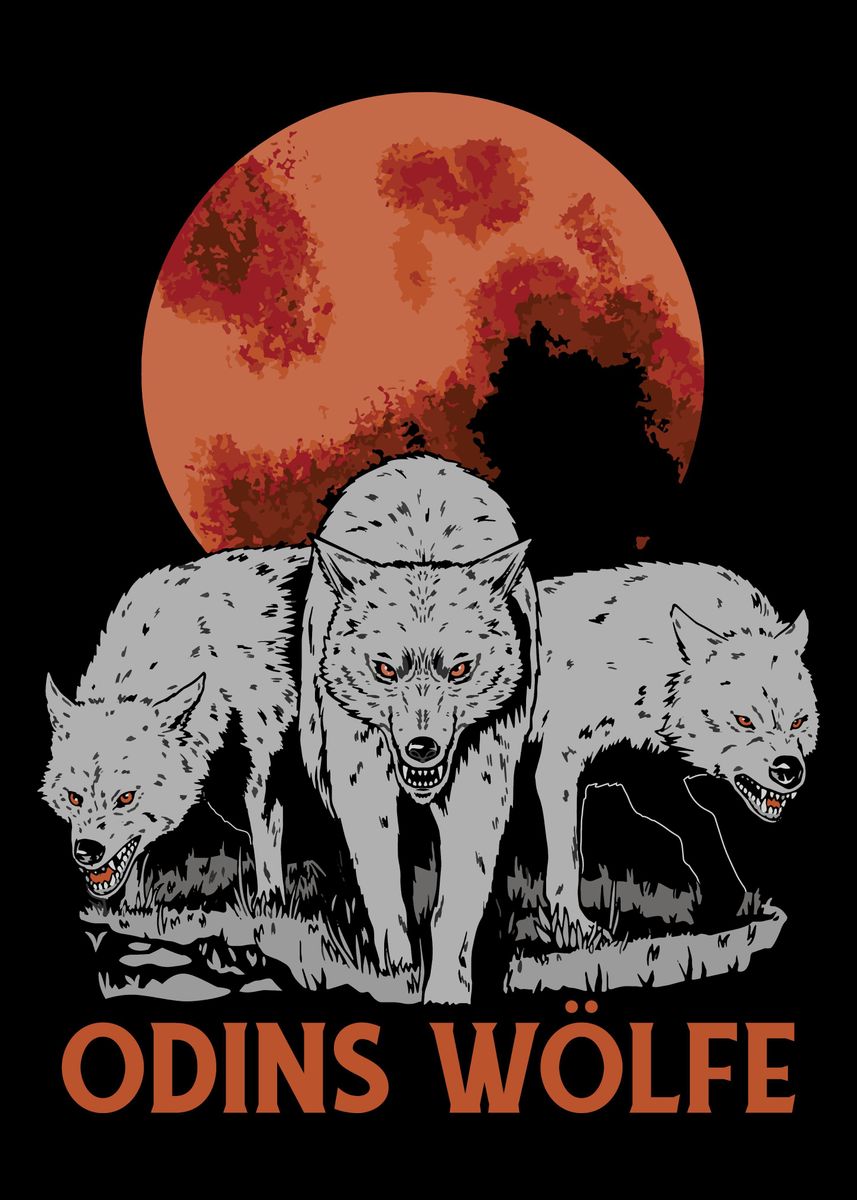 'Odins Wolves' Poster, picture, metal print, paint by Cool Worker ...