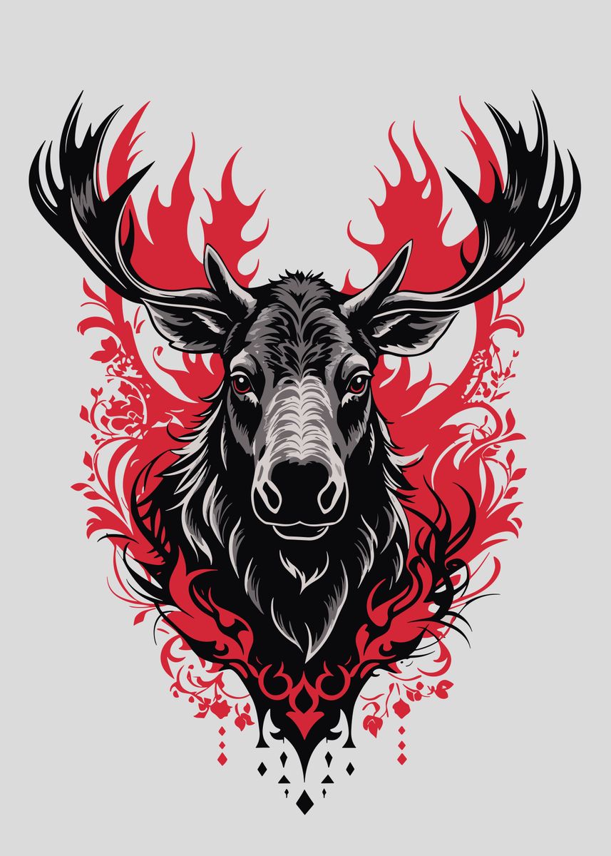 'The Majestic Moose' Poster, picture, metal print, paint by MASTER ...