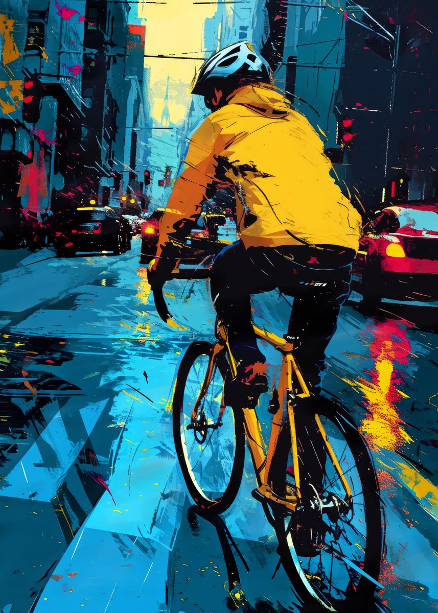 'Cycling Bike sport art' Poster, picture, metal print, paint by JBJart ...