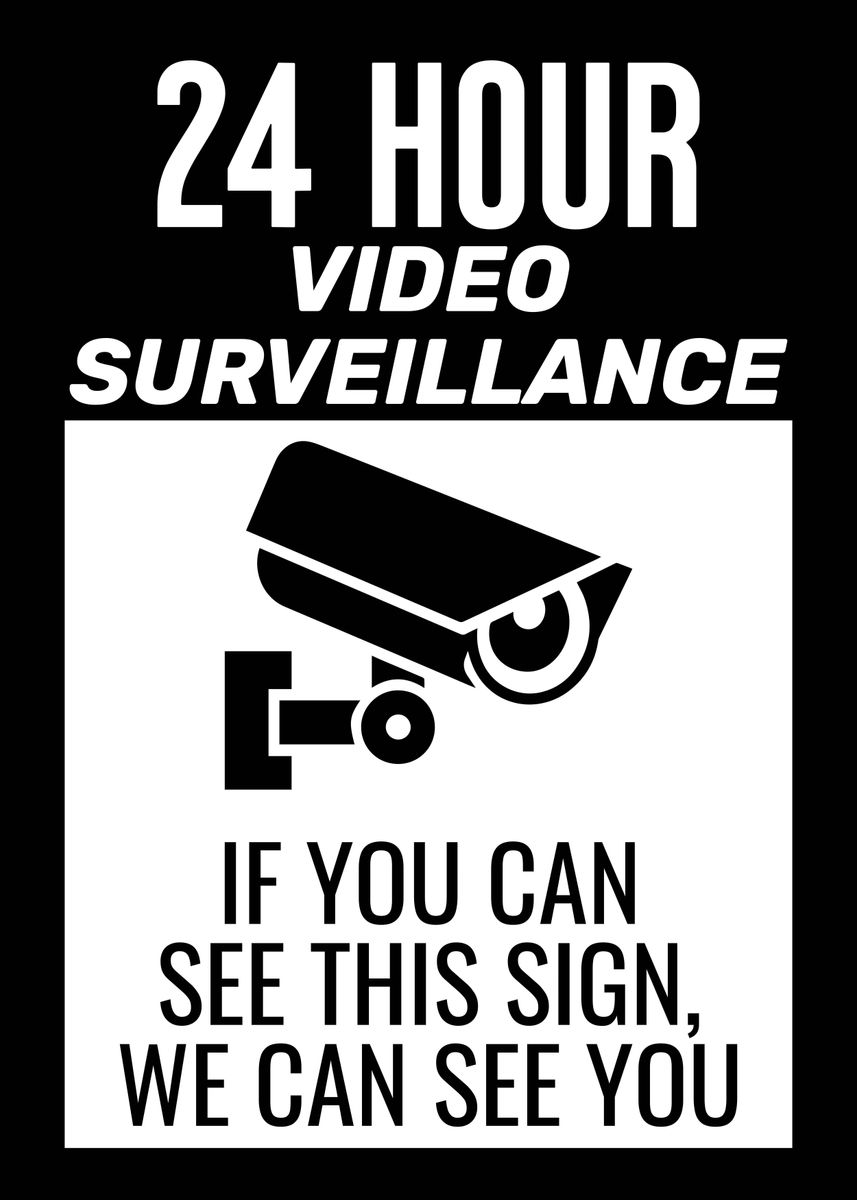 'VIDEO WE CAN SEE YOU' Poster, picture, metal print, paint by Atomic ...