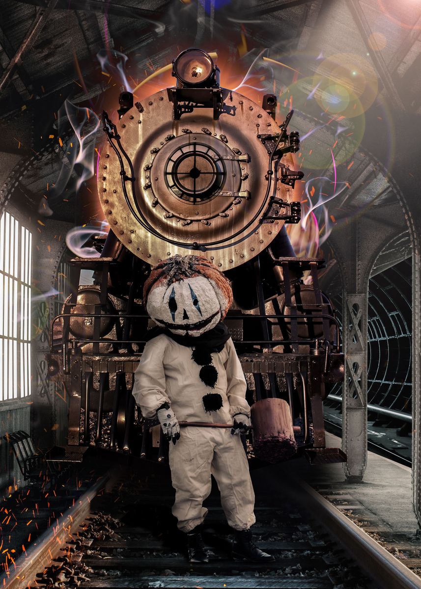 'The Clown Train' Poster, picture, metal print, paint by INDO ART ...