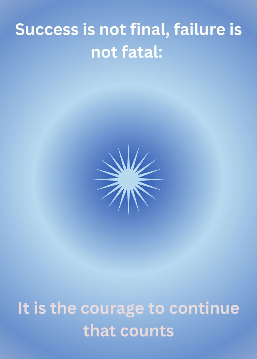 'Success is not final fail' Poster, picture, metal print, paint by ...