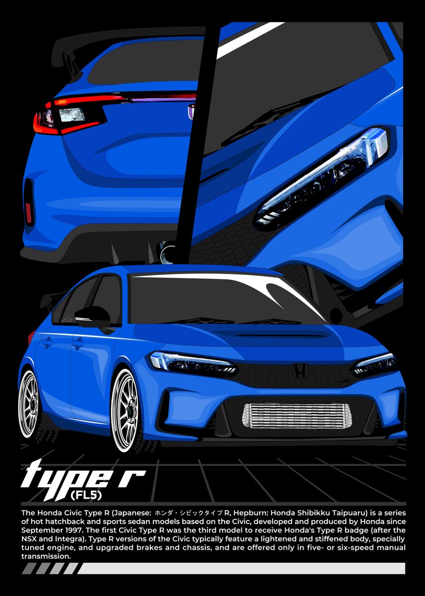 'Type R FL5' Poster, picture, metal print, paint by Alfian Dwi | Displate