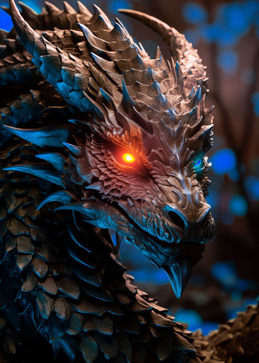 'Inferno Drake' Poster, picture, metal print, paint by The creative Hub ...