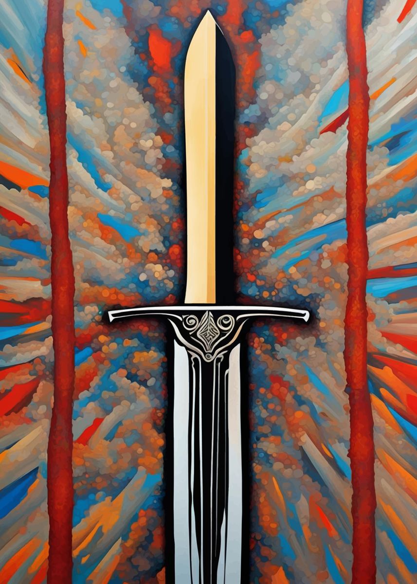 'Sword the Light' Poster, picture, metal print, paint by Art Creative ...