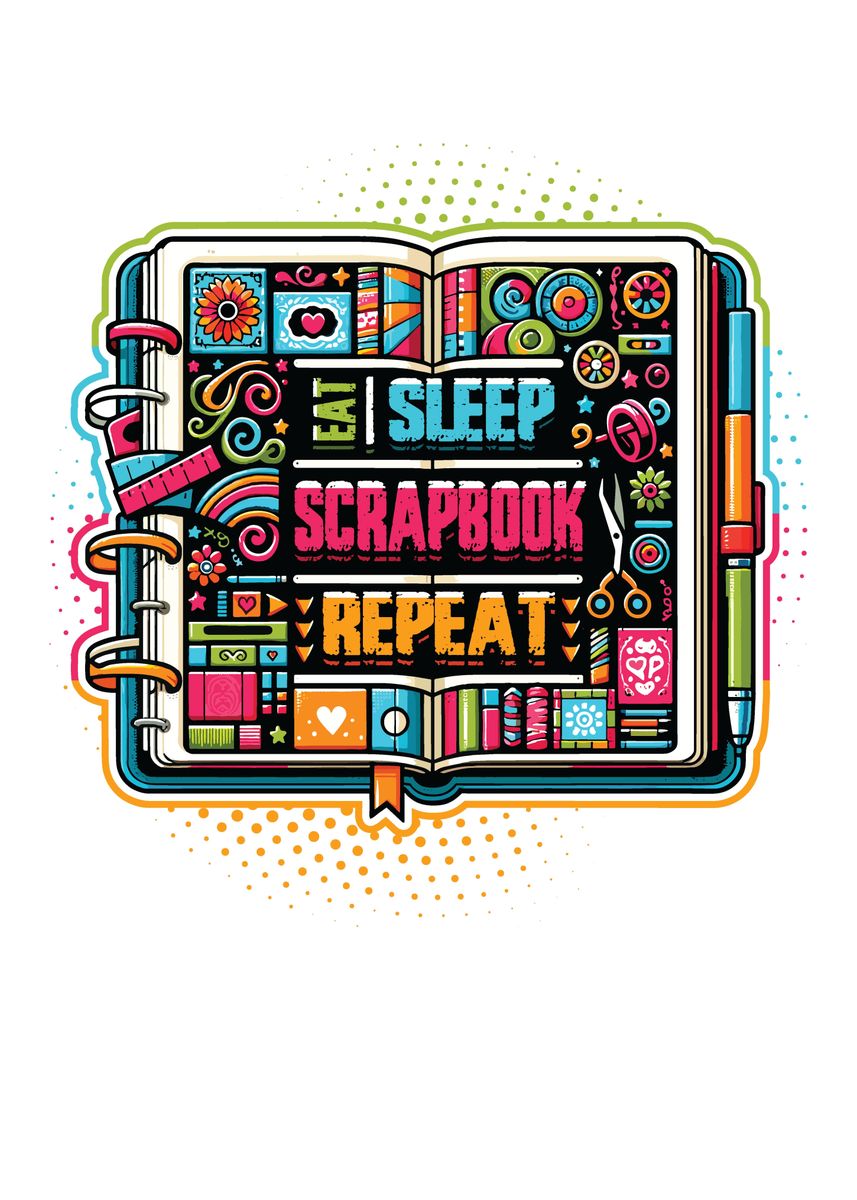 'Girls Scrapbooking' Poster, picture, metal print, paint by Sascha ...