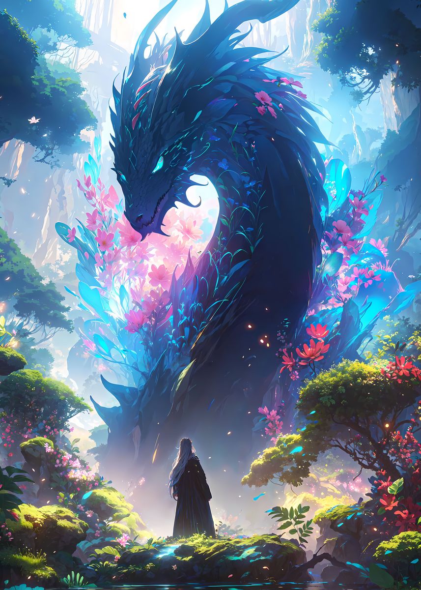 'Dragons Bloom' Poster, picture, metal print, paint by SideygitArt ...