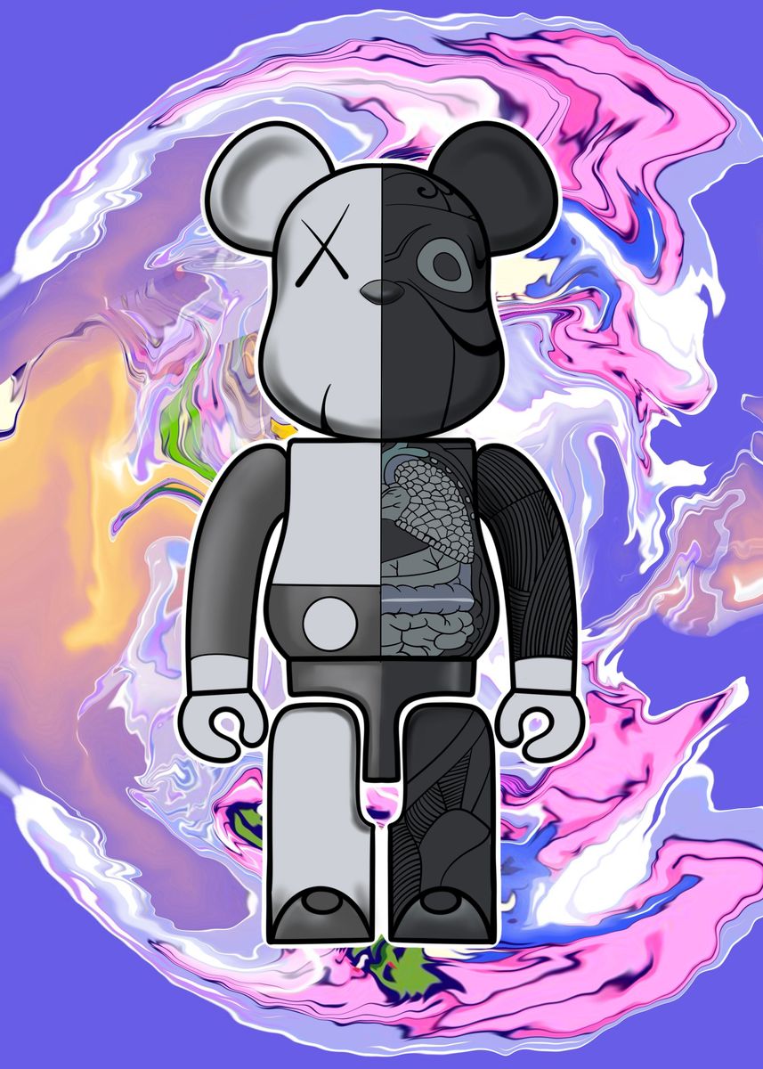 'Bear brick liquit' Poster, picture, metal print, paint by Antonio ...