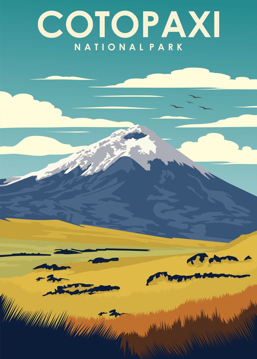'Cotopaxi National Park' Poster, picture, metal print, paint by Jorn ...