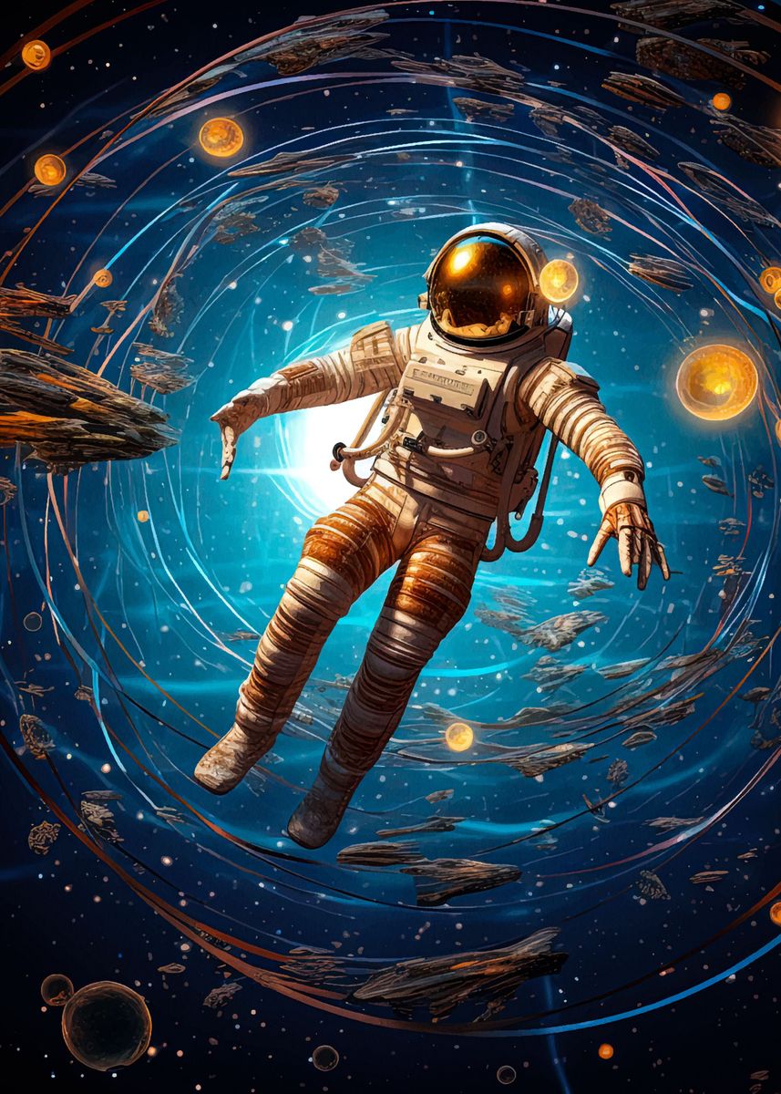 'astronaut in space' Poster, picture, metal print, paint by Patsy ...