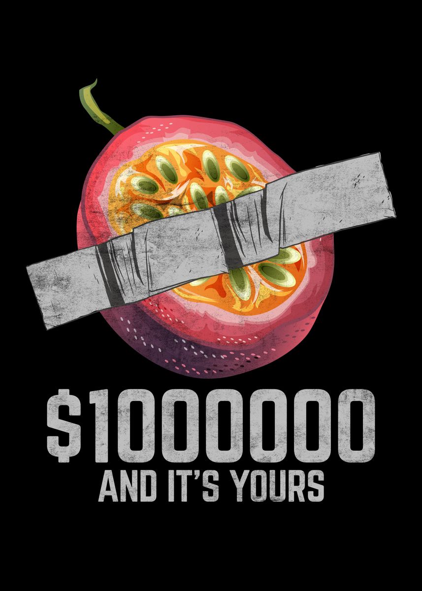 'Duct Tape Passionfruit' Poster, picture, metal print, paint by Lukes ...