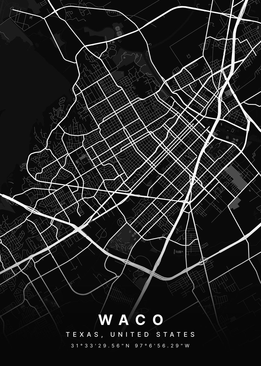 'Waco Texas United States' Poster, picture, metal print, paint by Kemi ...