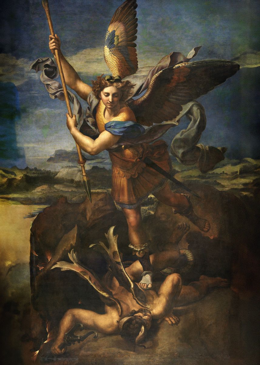 'St Michael ' Poster, picture, metal print, paint by tony4urban | Displate