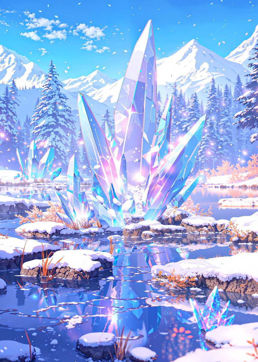 'Icy Reflections' Poster, picture, metal print, paint by SideygitArt ...