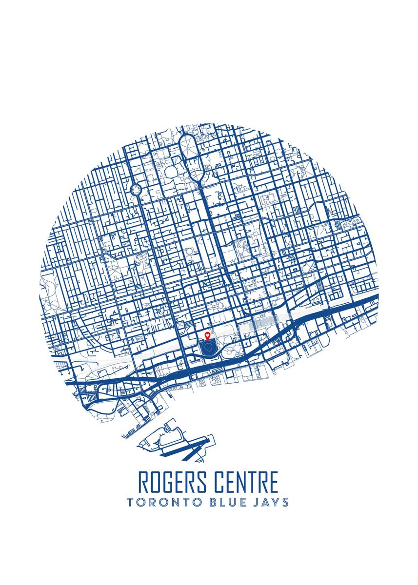 'Rogers Centre Stadium Map' Poster, picture, metal print, paint by KI ...