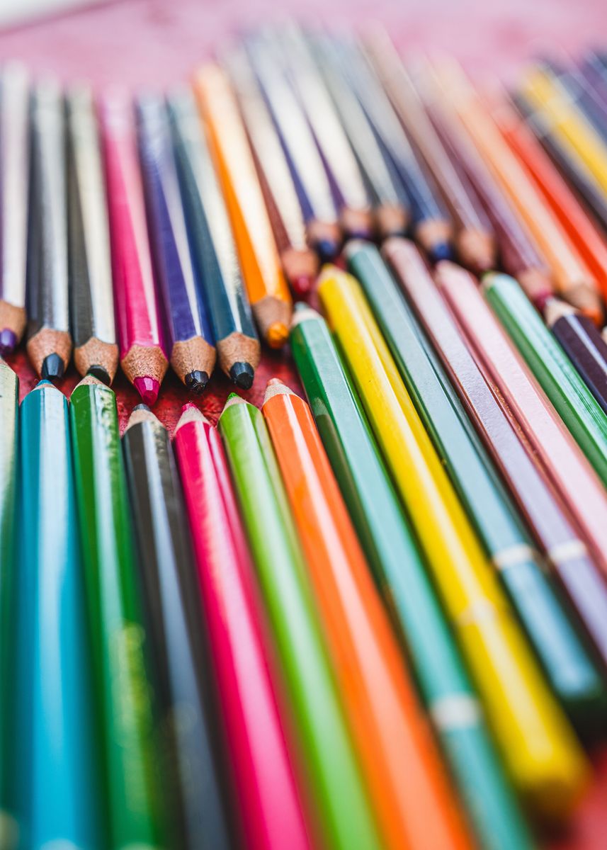 'Crayons' Poster, picture, metal print, paint by Malwina Lewinska ...