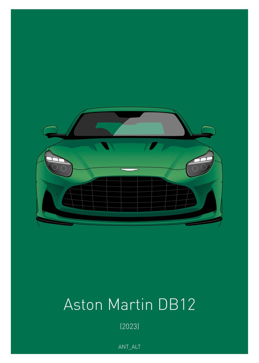 'DB12' Poster, picture, metal print, paint by Alt ILLUSTRATIONS | Displate