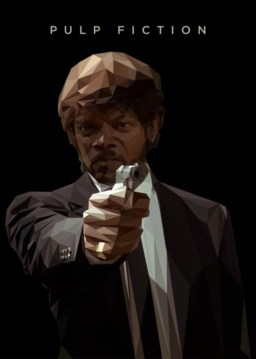 'pulp fiction jules' Poster, picture, metal print, paint by Lowpoly ...