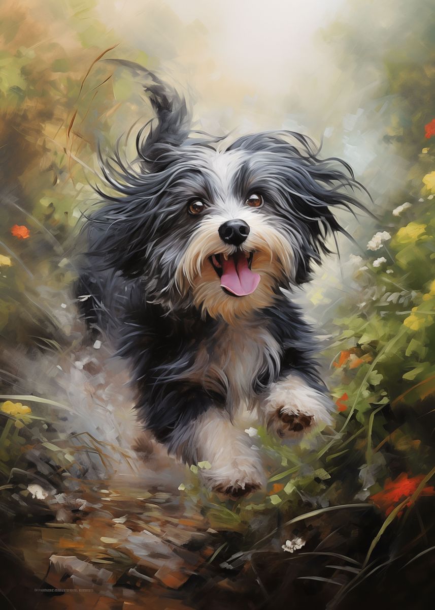 'Havanese dog' Poster, picture, metal print, paint by PetsArt Design | Displate