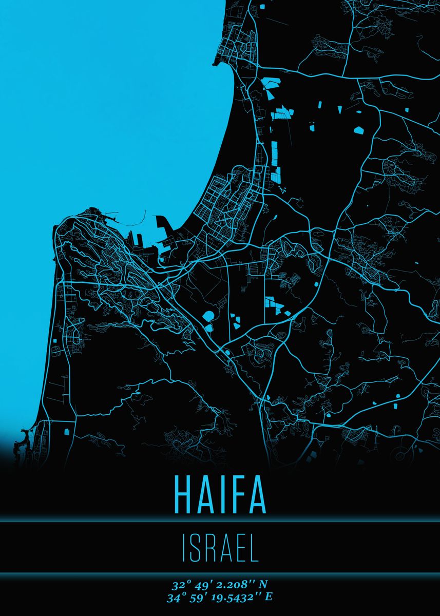 'Haifa Israel' Poster, picture, metal print, paint by Buster Rameau ...