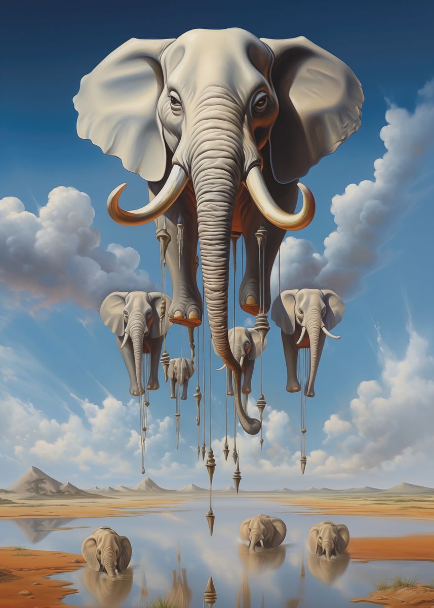 'Surreal Trunk Symphony' Poster, picture, metal print, paint by ...