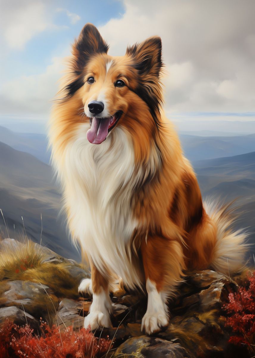 'Shetland Sheepdog' Poster, picture, metal print, paint by PetsArt ...