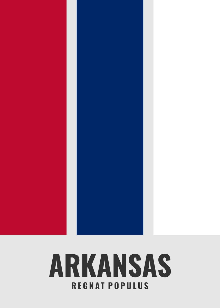 'Arkansas Flag Colors' Poster, picture, metal print, paint by taurungka ...