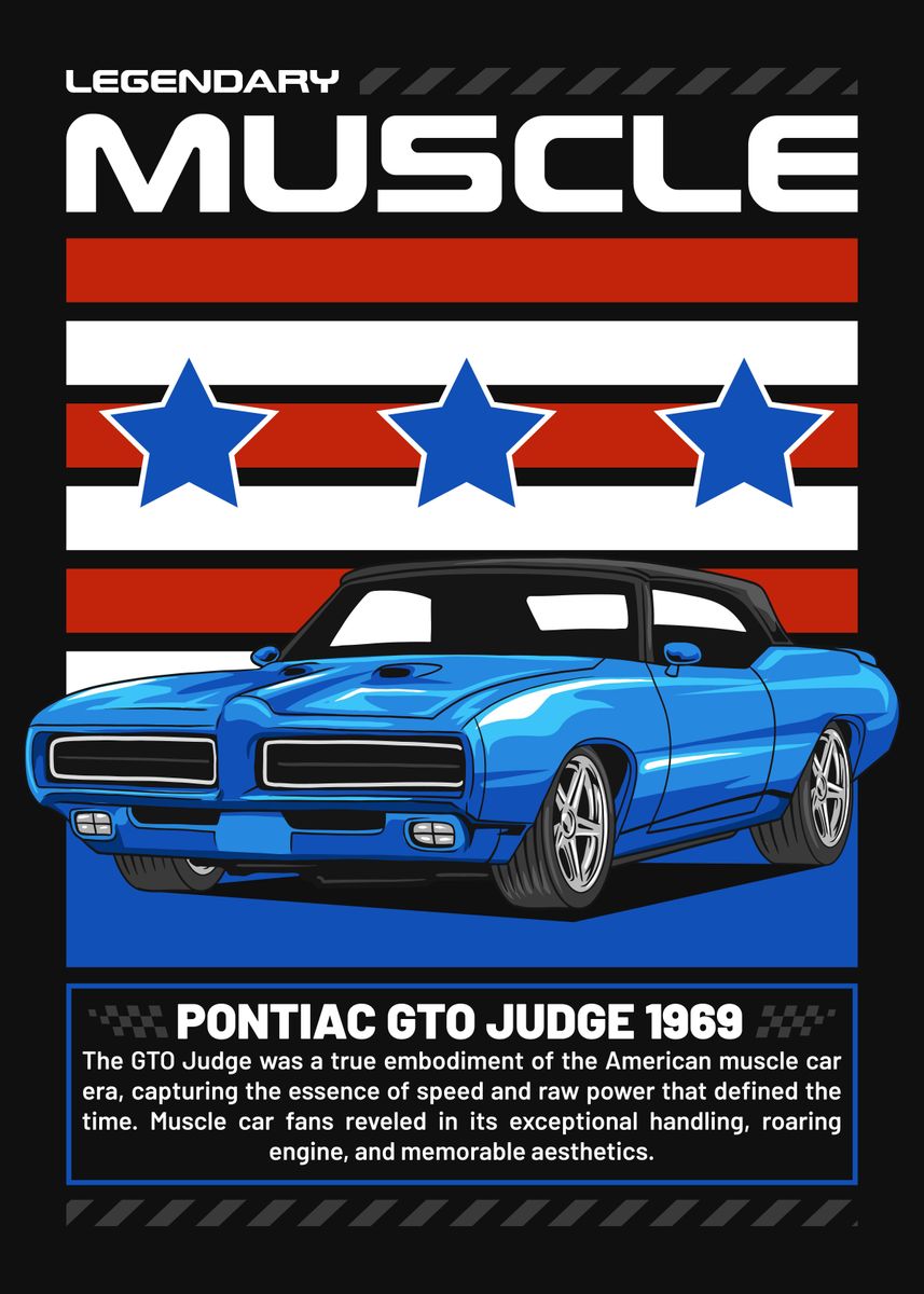 'American Muscle Car' Poster, picture, metal print, paint by Adam ...