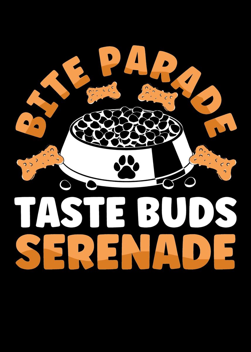 'Bite Parade Taste Buds' Poster, picture, metal print, paint by kritich ...