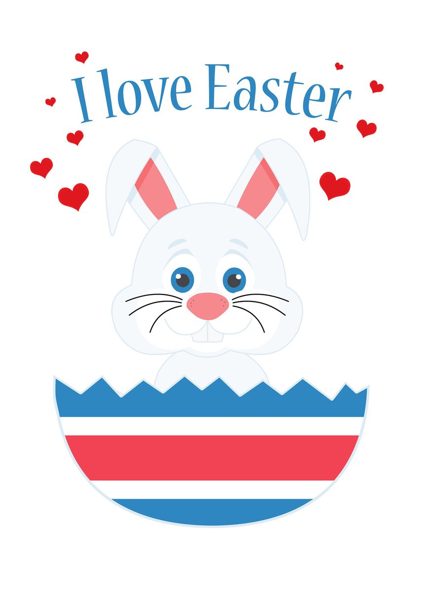 'I love easter ' Poster, picture, metal print, paint by HomeStead ...