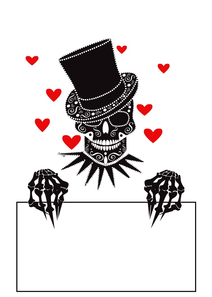 'Happy Valentine Blank pap' Poster, picture, metal print, paint by Tea ...