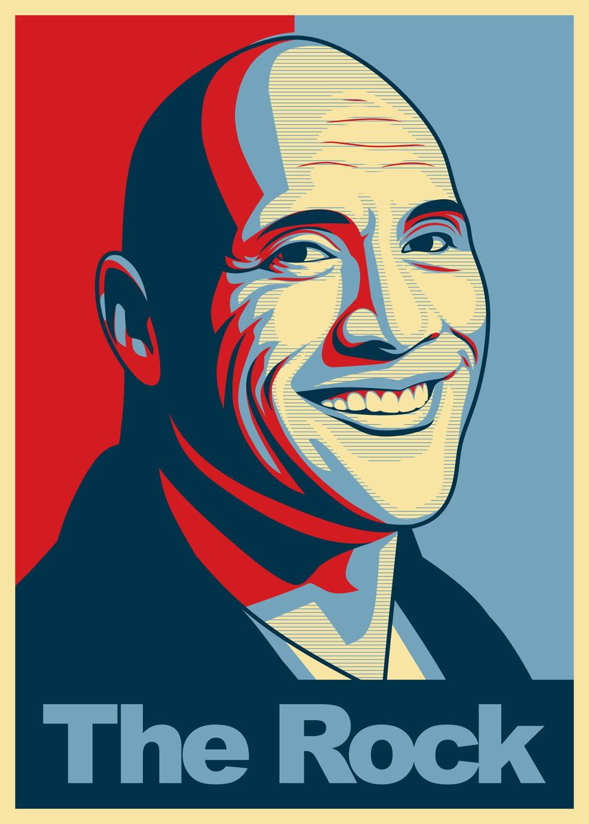 'The Rock' Poster, picture, metal print, paint by Ivy Prints | Displate