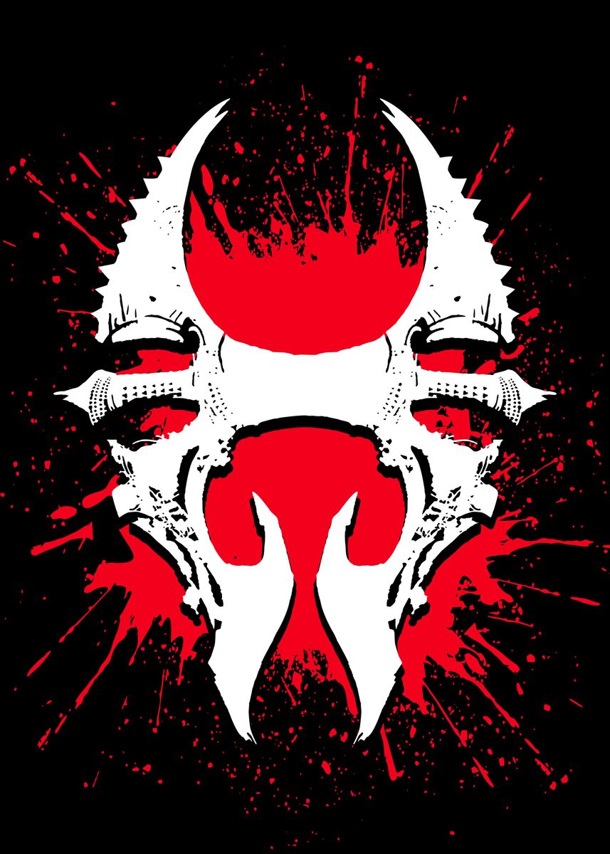 'blood and bones' Poster, picture, metal print, paint by supergaff ...