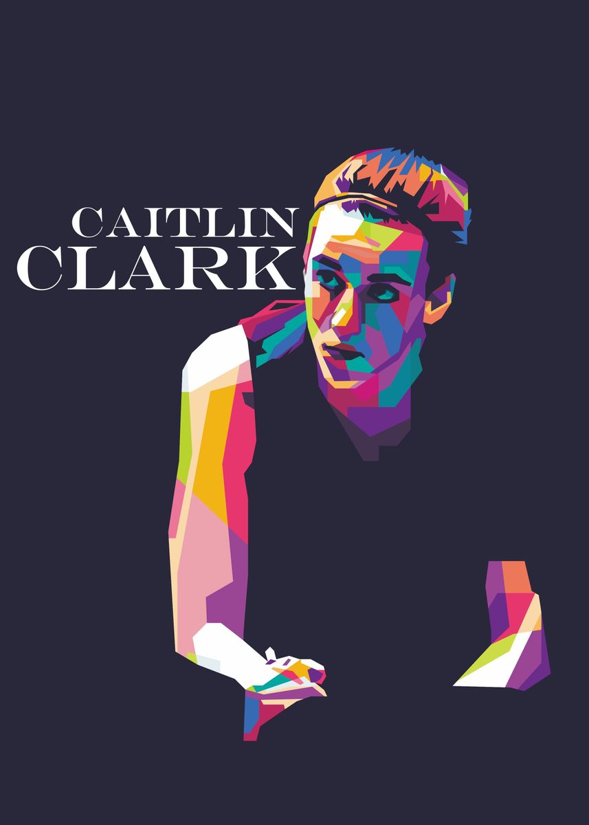 'Caitlin Clark' Poster, picture, metal print, paint by Muhammad Renaldy ...
