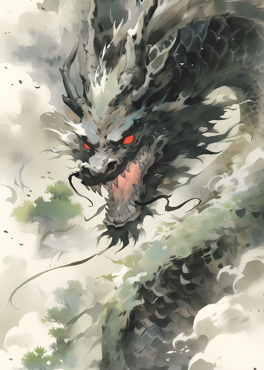 'Dragon of The Swamp' Poster, picture, metal print, paint by Novanity ...