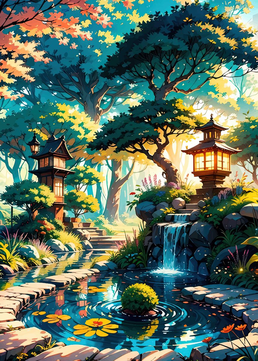 'Beautiful nature view' Poster, picture, metal print, paint by Bernard ...