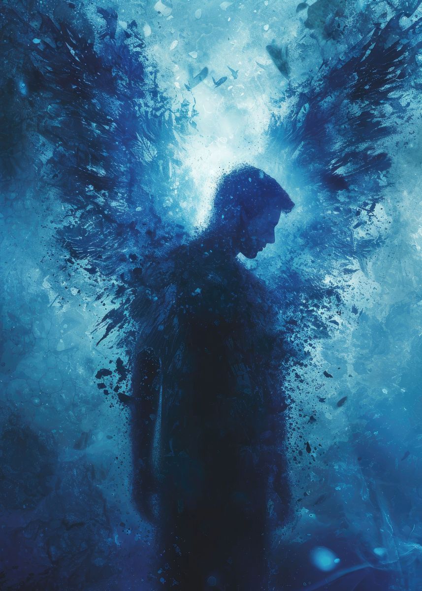 'Fallen Angel' Poster, picture, metal print, paint by Jan | Displate