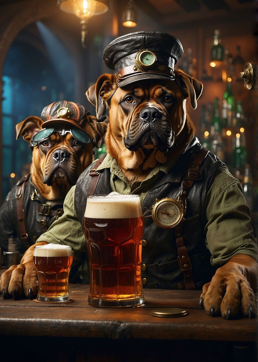 'Cane Corso Beer Hound' Poster, picture, metal print, paint by Mudge ...