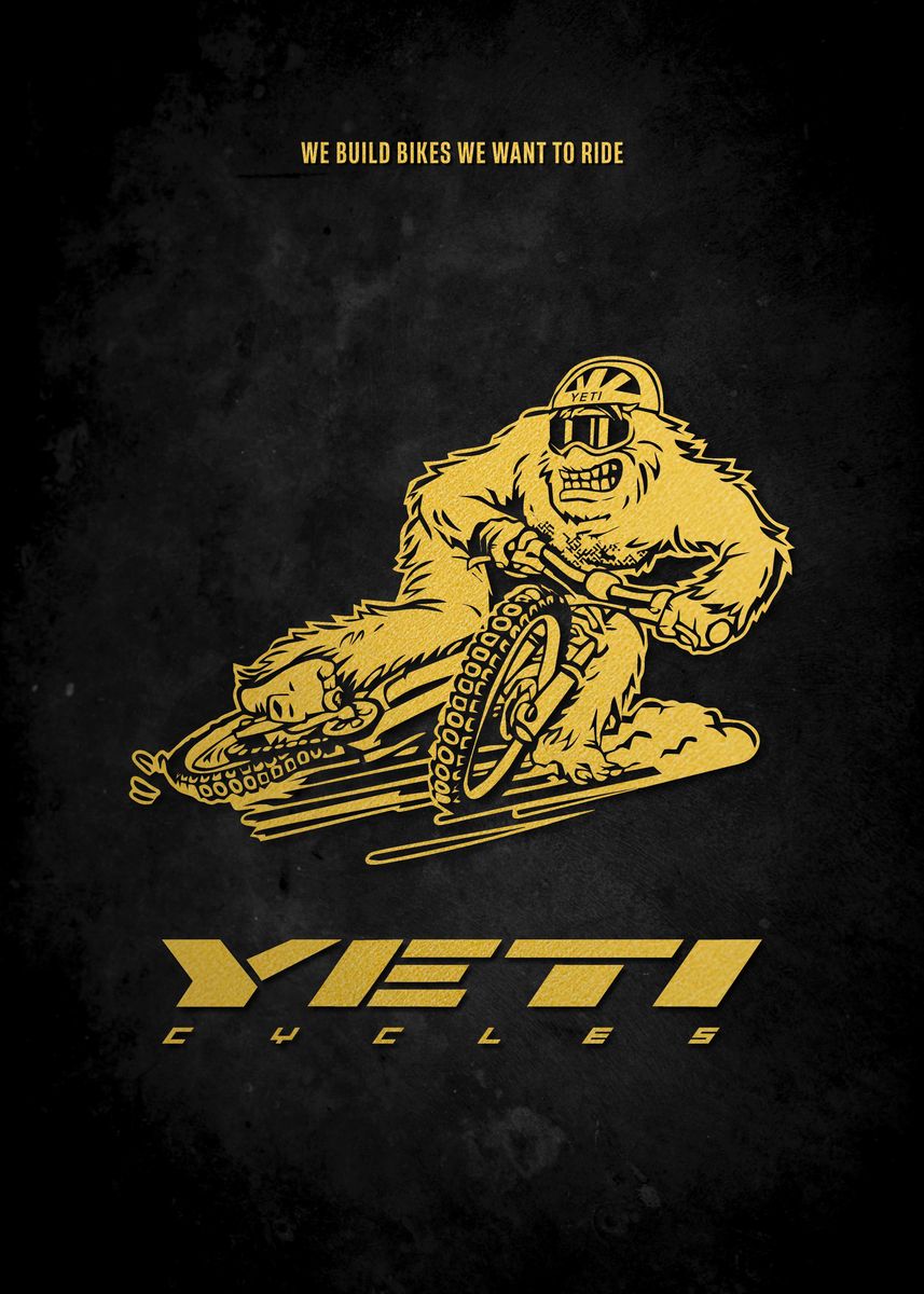 'YETI CYCLES GOLD' Poster, picture, metal print, paint by yunur mawan ...