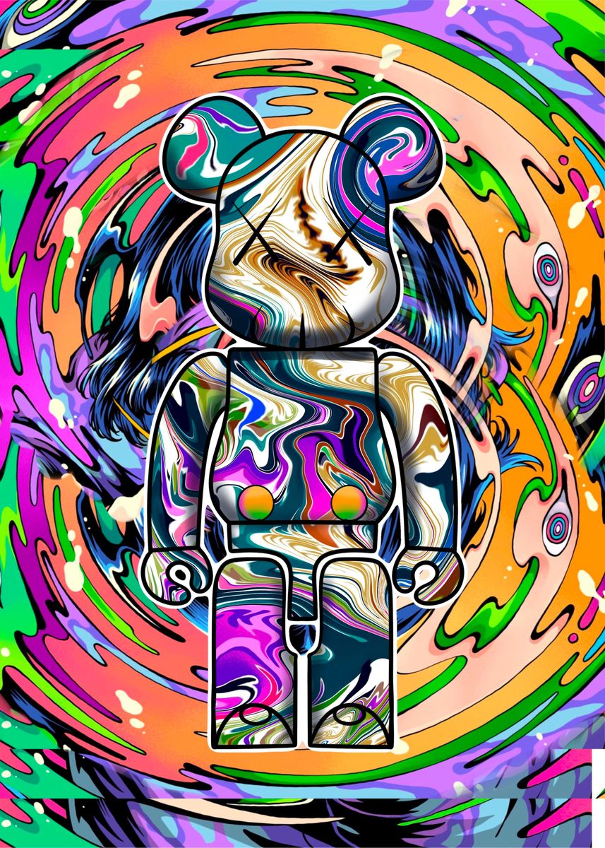 'Liquid bear brick' Poster, picture, metal print, paint by Antonio ...