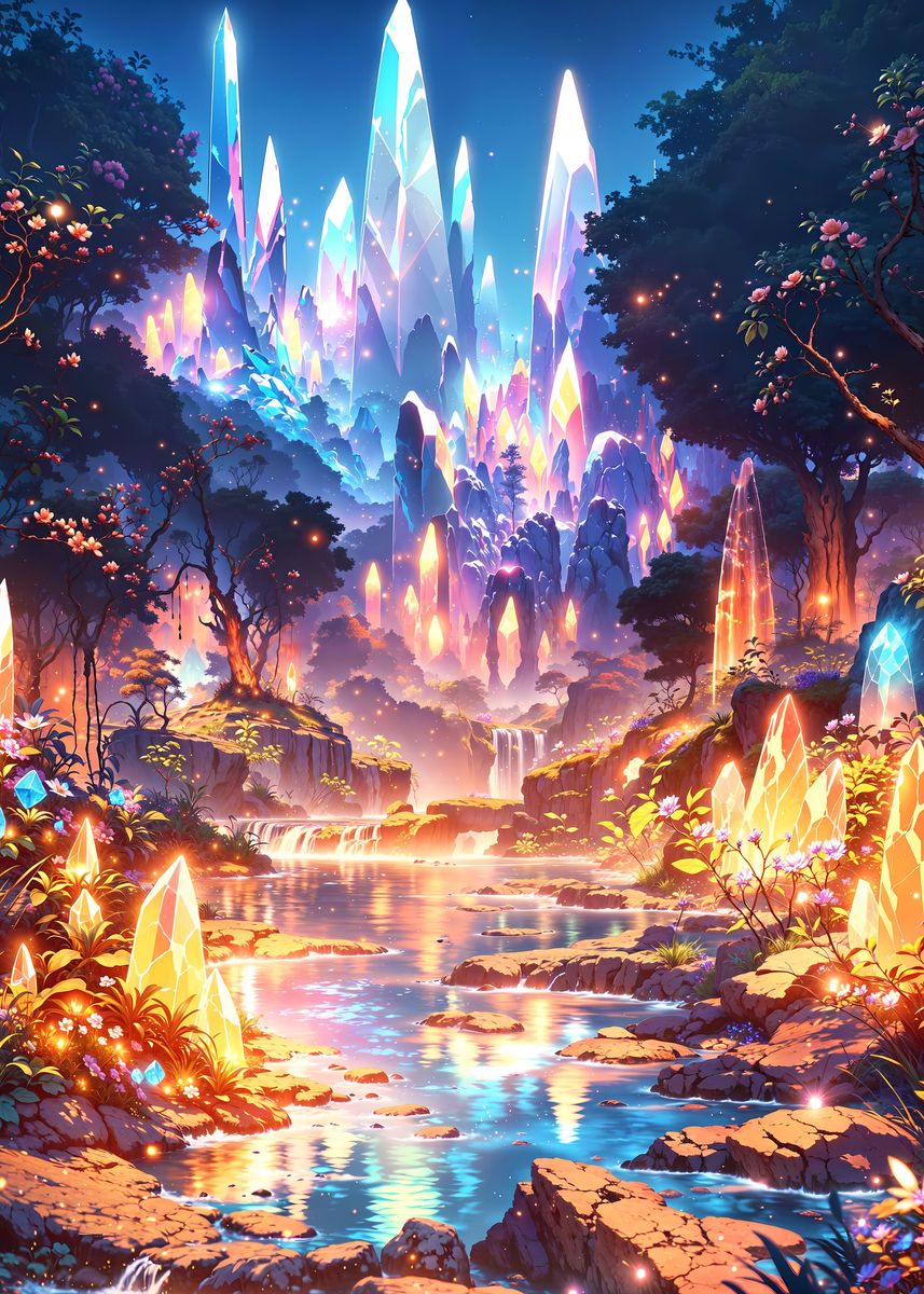 'Crystal Fracture' Poster, picture, metal print, paint by SideygitArt ...