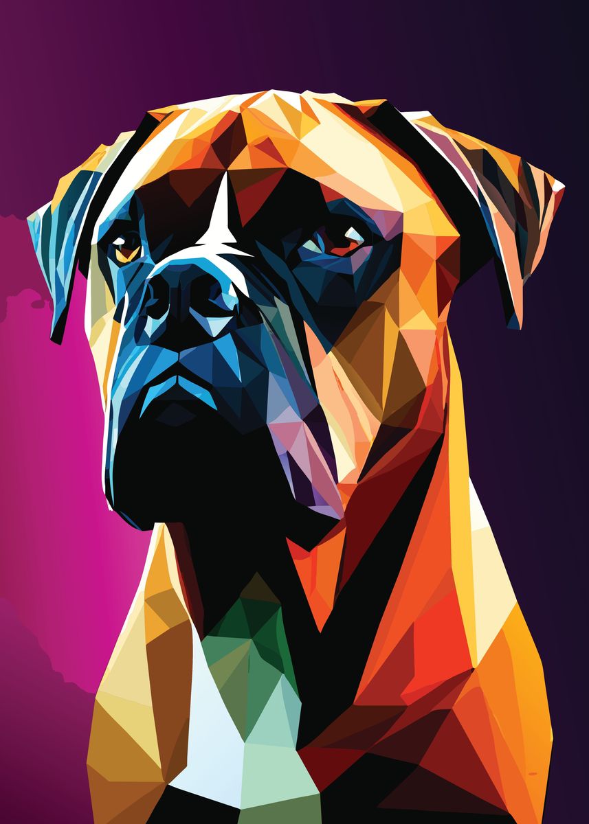 'My Dog Boxer' Poster, picture, metal print, paint by Fireabend Designs ...