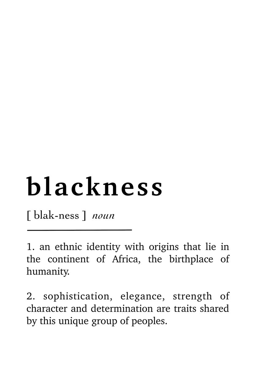 'Blackness' Poster, picture, metal print, paint by fay list.art | Displate